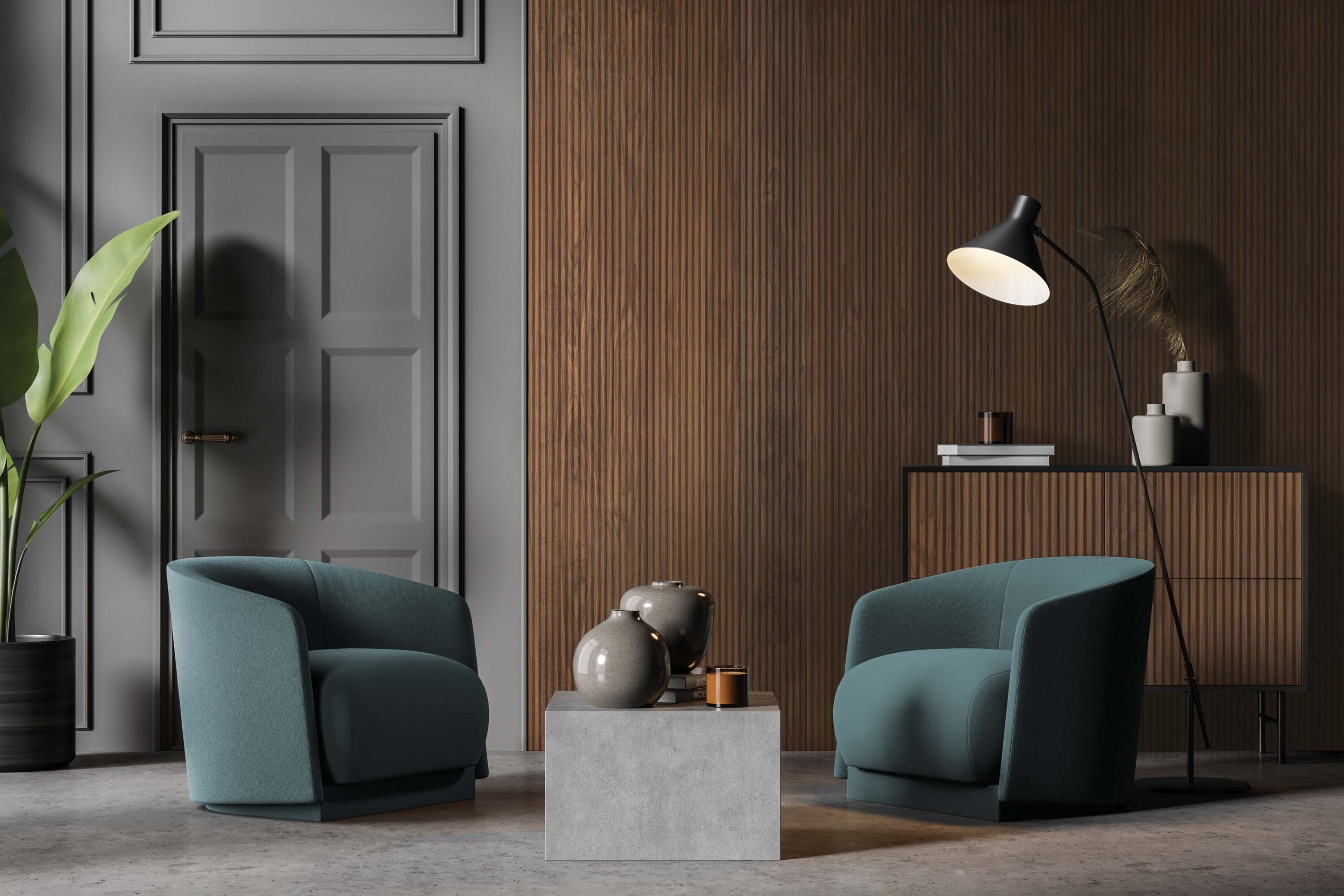 Fluted Wall Panelling American Walnut | Urbane Living